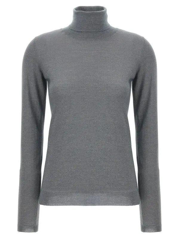 Brunello Cucinelli Metallic Turtleneck Sweater - Gray