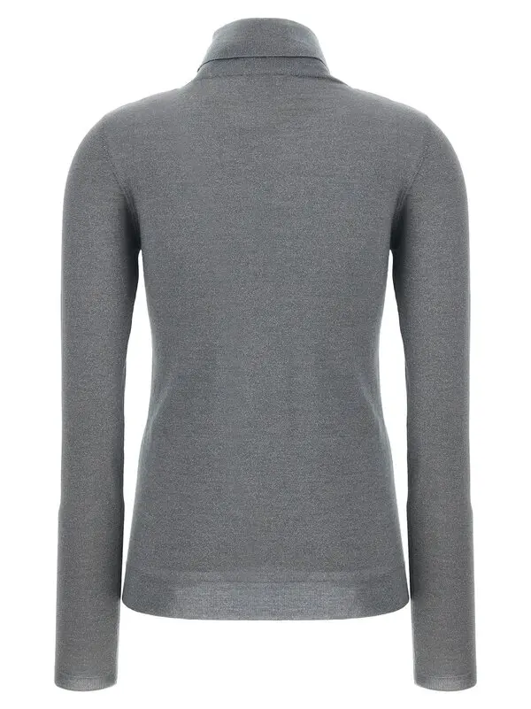 Brunello Cucinelli Metallic Turtleneck Sweater - Gray