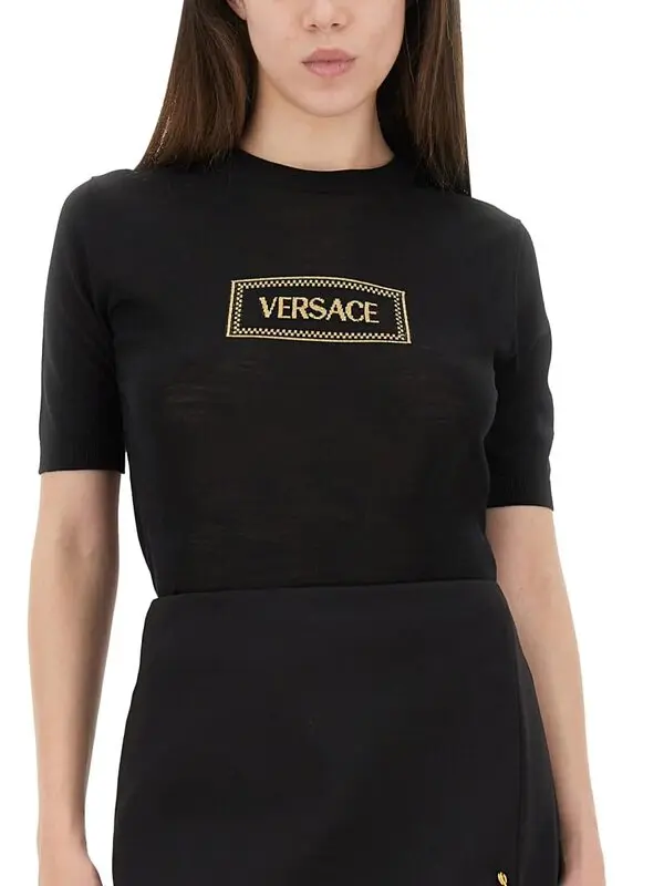 Versace Logo Knit T-shirt