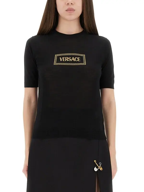 Versace Logo Knit T-shirt