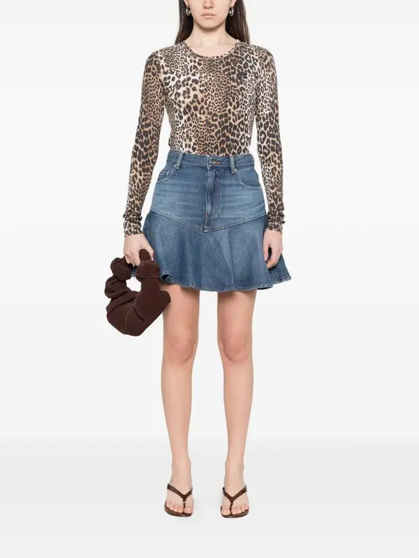 GANNI Organic Cotton Leopard Print T-shirt - Multicolor