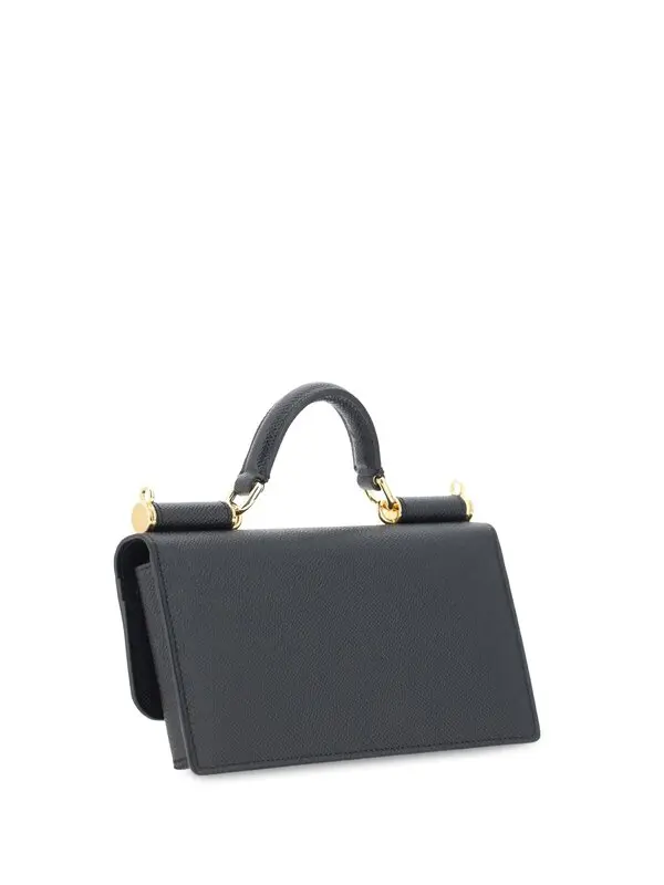 Dolce & Gabbana Micro Sicily Shoulder Bag - Black