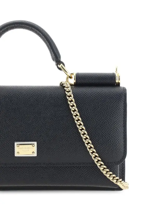 Dolce & Gabbana Micro Sicily Shoulder Bag - Black