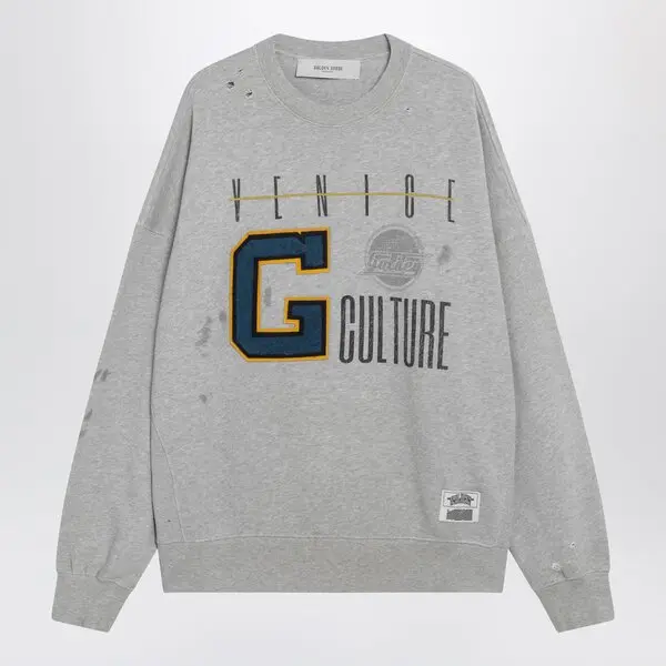 GOLDEN GOOSE College Logo Graphic Sweatshirt - Gray