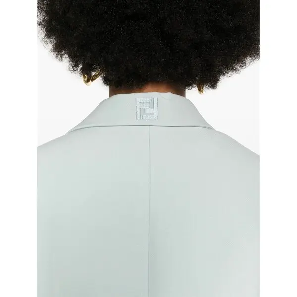 Fendi Wool-silk Blend Cropped Blazer