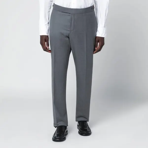 Thom Browne Grey Wool Trousers - Gray