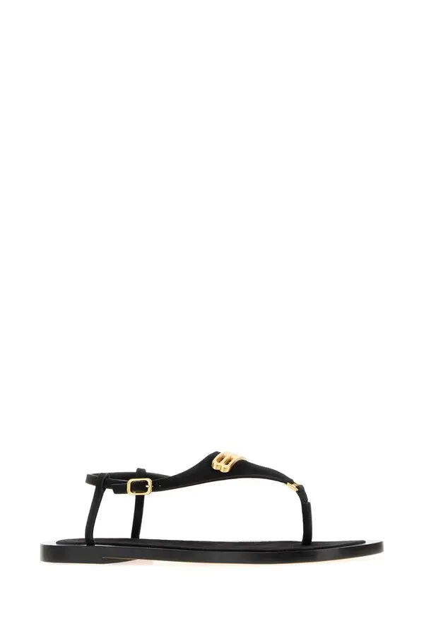 Balenciaga Suede Riva Thong Sandals