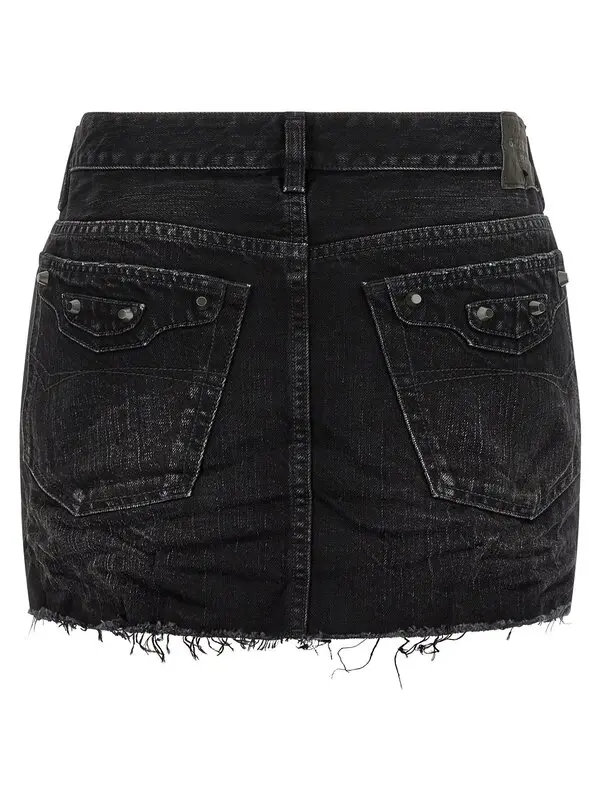 Balenciaga City Denim Miniskirt - Black