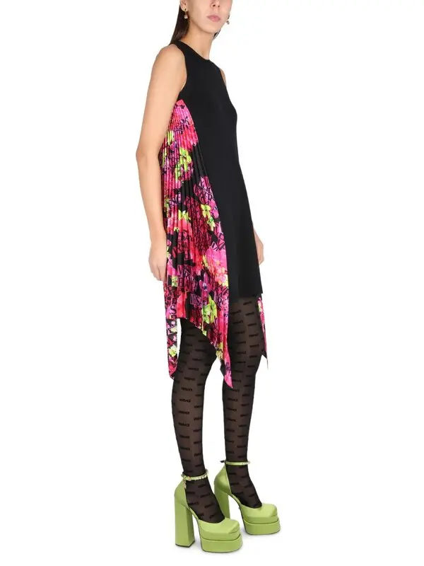 Versace Orchid Logo Dress