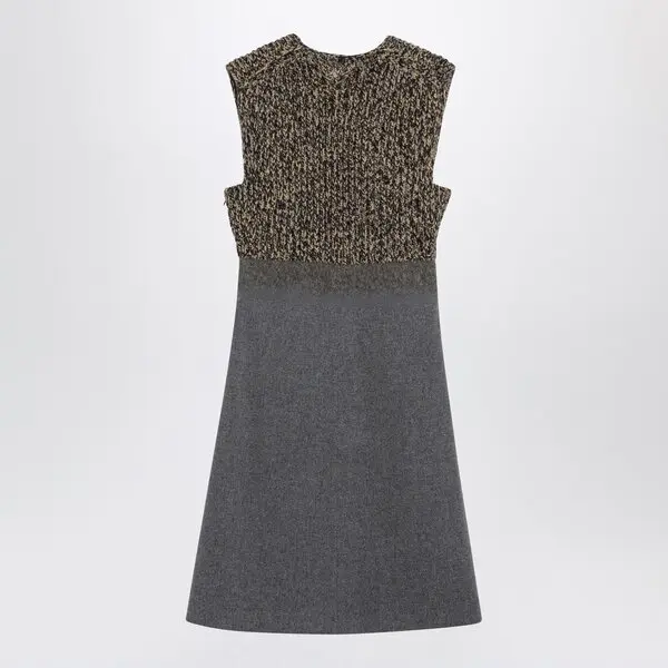 Prada Wool And Cashmere Sleeveless Dress - Gray