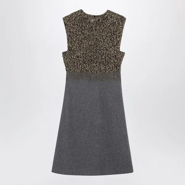 Prada Wool And Cashmere Sleeveless Dress - Gray
