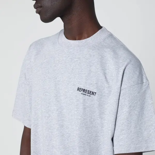 REPRESENT Grey Cotton T-shirt With Logo - Gray
