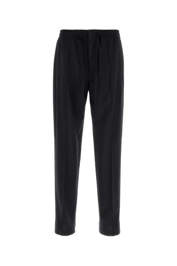 Valentino Garavani Dark Wool Blend Pant - Blue