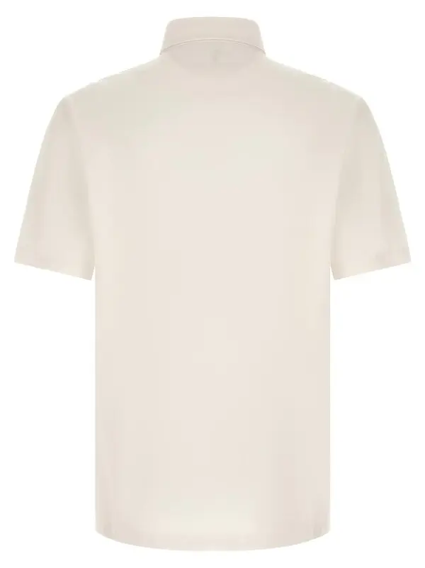 Brunello Cucinelli Heraldic Logo Polo Shirt - White