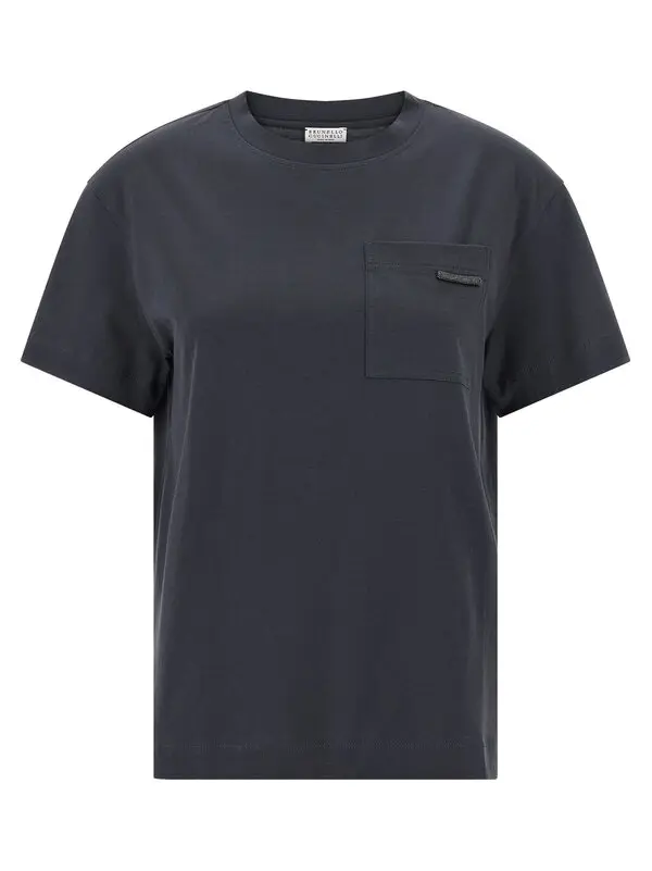 Brunello Cucinelli Shiny Tab' T-shirt