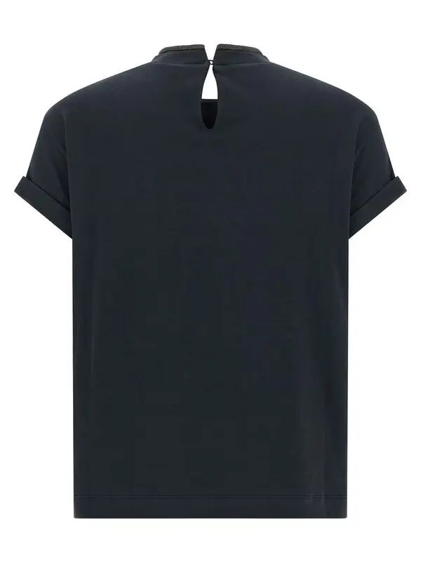 Brunello Cucinelli Shiny Collar' T-shirt
