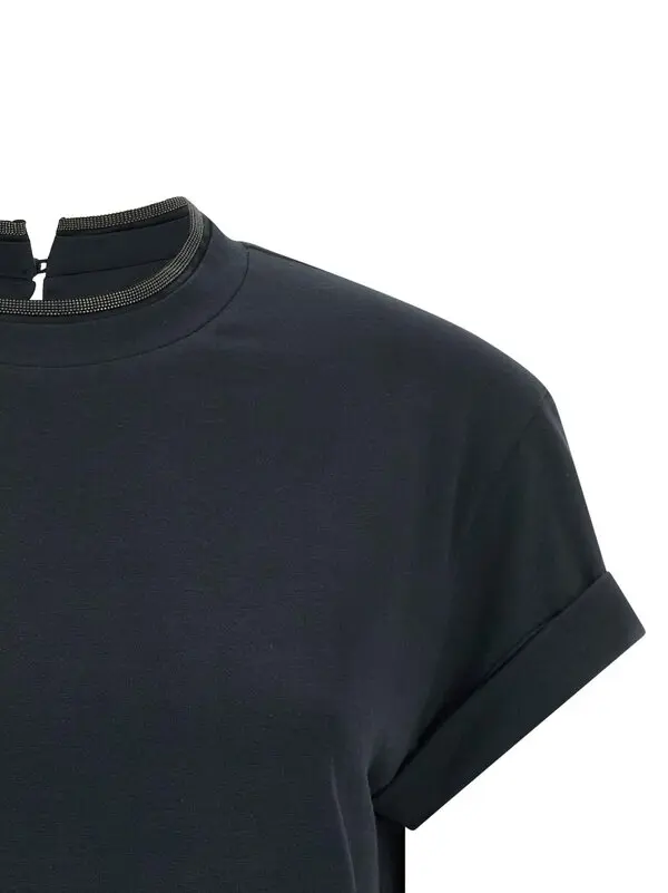 Brunello Cucinelli Shiny Collar' T-shirt