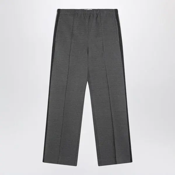 Miu Miu Knitted Trousers In Punto Stoffa - Gray
