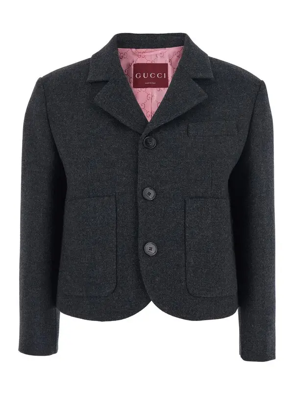 Gucci Wool Single-breasted Jacket - Multicolor
