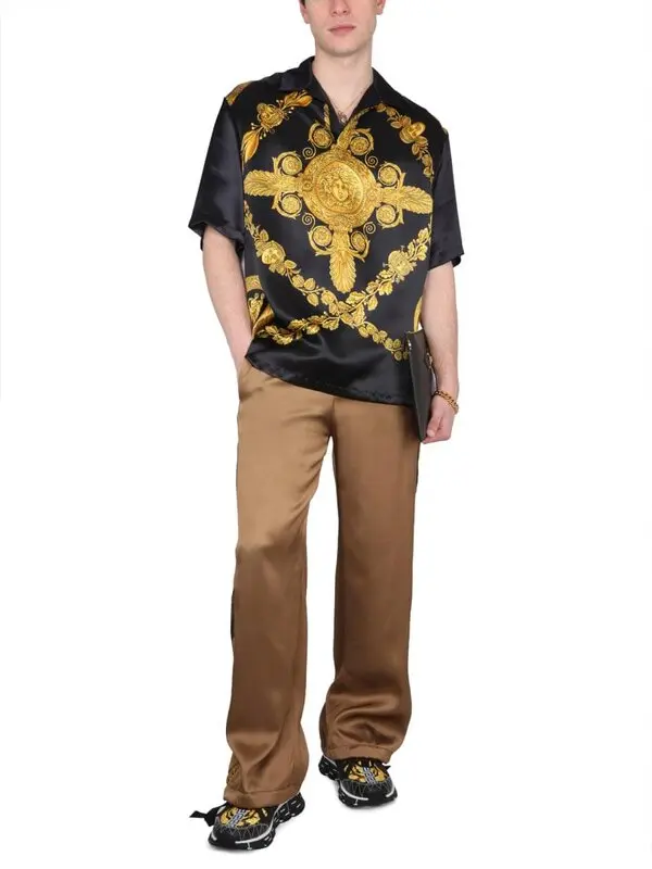 Versace Drawstring Pants - Black