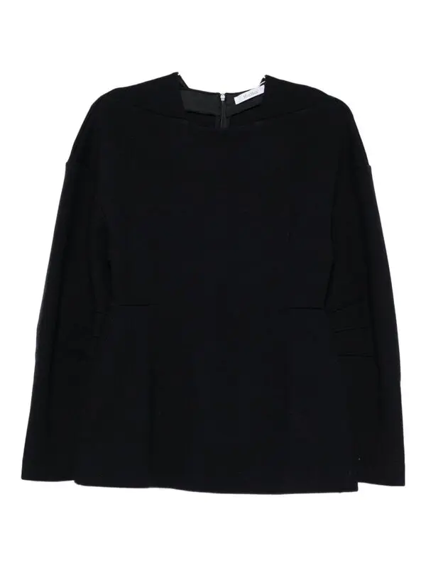 Max Mara Crew Neck Sweater In Wool And Cotton - Multicolor
