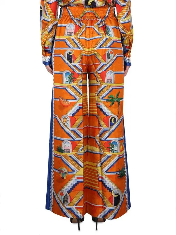 Casablanca Escalier Print Pants - Multicolor