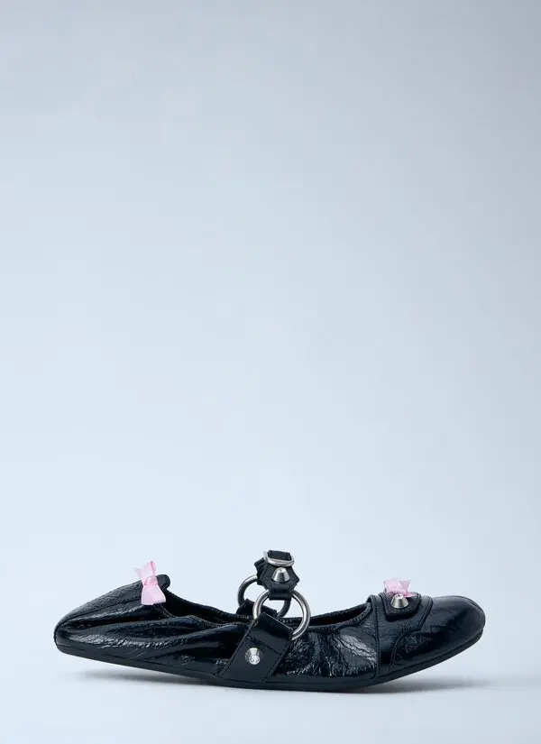 Balenciaga City Ballerinas Flats - Black