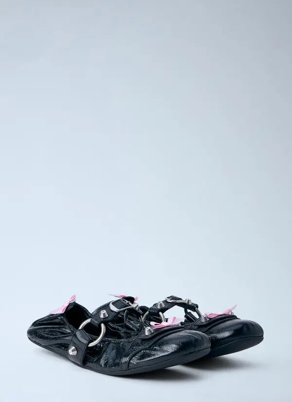 Balenciaga City Ballerinas Flats - Black