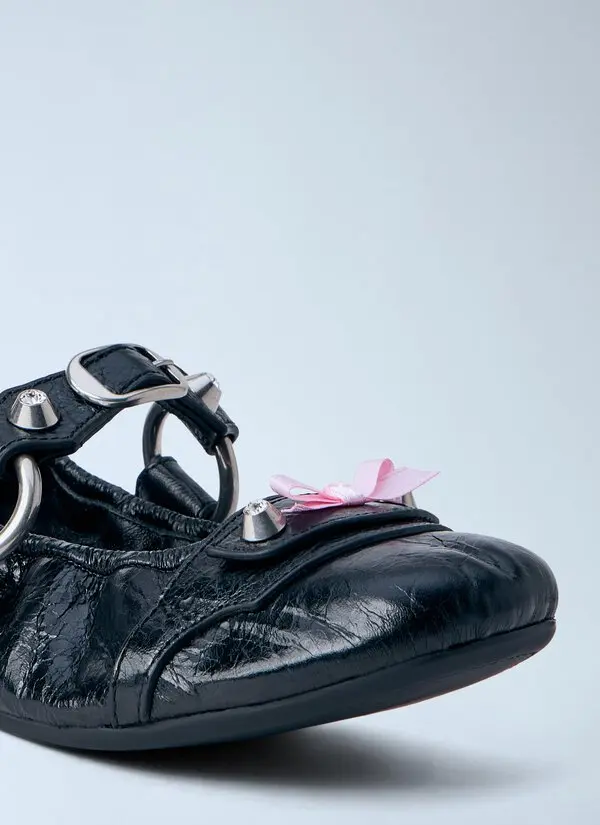Balenciaga City Ballerinas Flats - Black