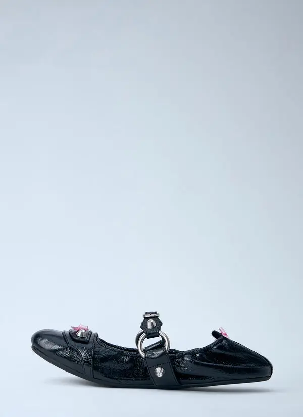 Balenciaga City Ballerinas Flats - Black