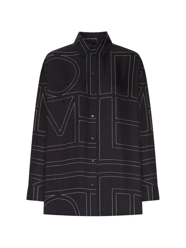 TOTEME Embroidered Silk Shirt - Multicolor