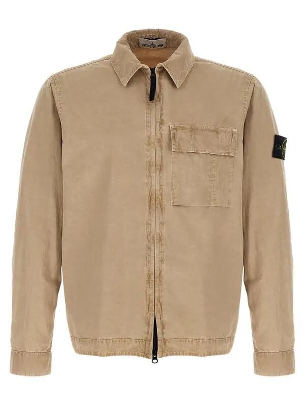Stone Island 1200008' Overshirt - Cream