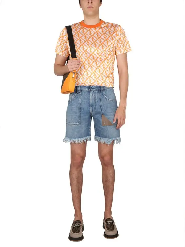 Fendi Denim Bermuda Shorts