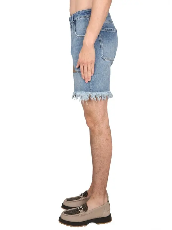 Fendi Denim Bermuda Shorts