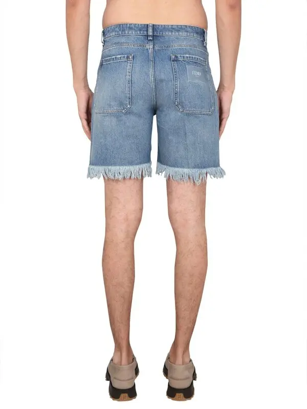 Fendi Denim Bermuda Shorts