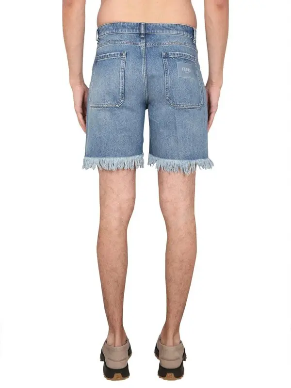 Fendi Denim Bermuda Shorts