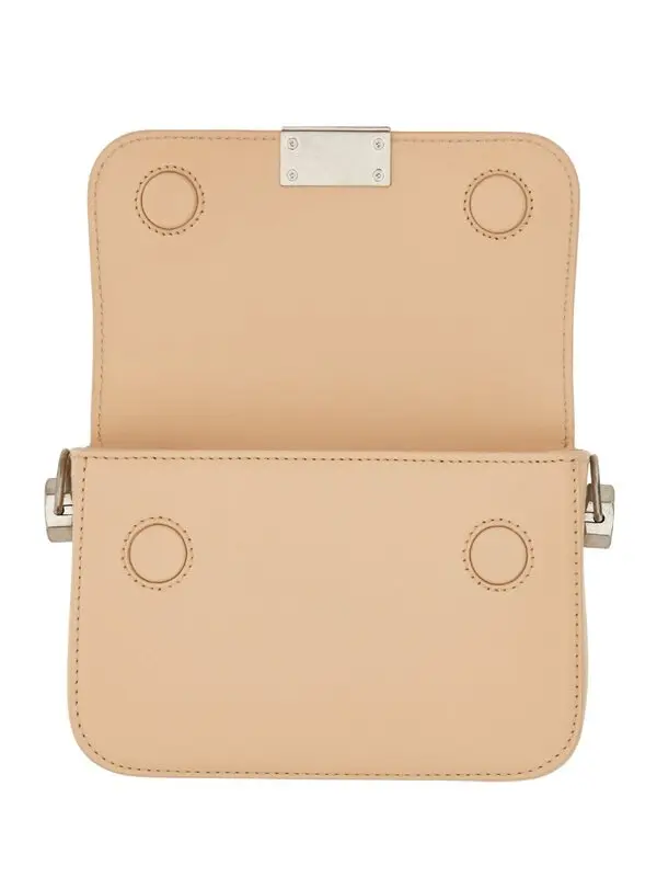 Off-White Small Leather Binder Bag - Cream