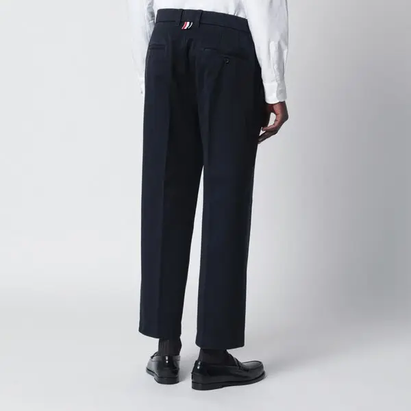 Thom Browne Navy Cotton Trousers