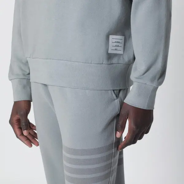 Thom Browne Cotton Hooded Sweatshirt - Gray