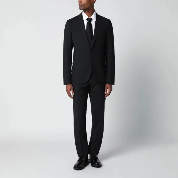 LARDINI Single-breasted Wool-blend Suit - Black