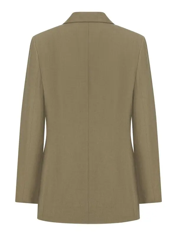 Giorgio Armani Single-breasted Linen Blazer