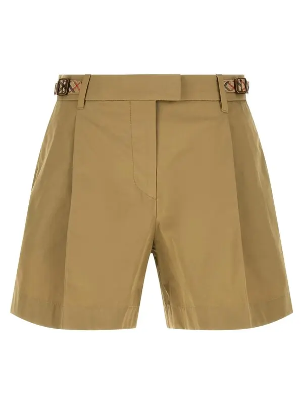 Burberry Raina Cotton Poplin Shorts - Cream