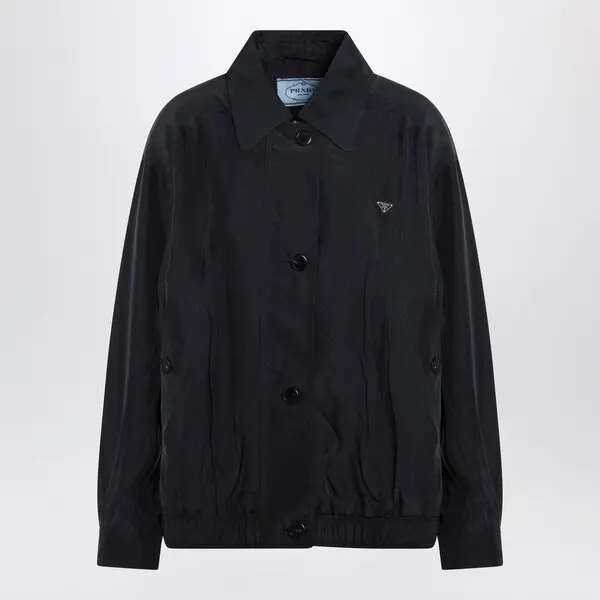 Prada Silk Blouson - Blue
