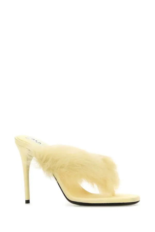 Alaïa Pastel Leather Thong Mules