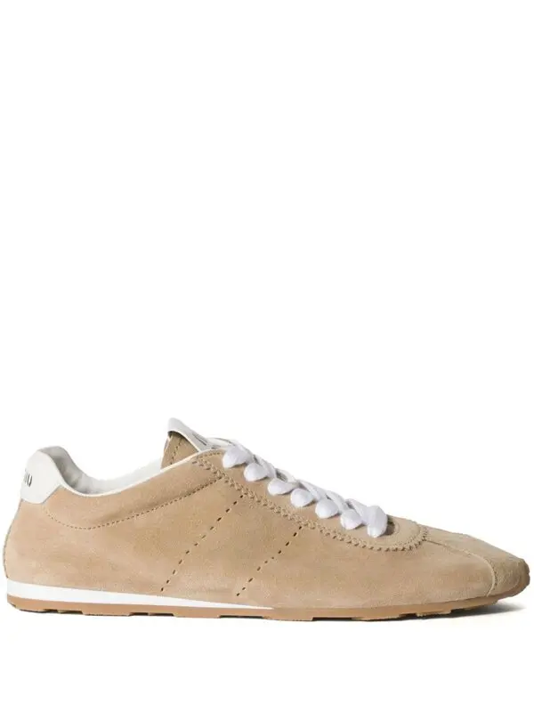 Miu Miu Plume Suede Leather Sneakers - Multicolor