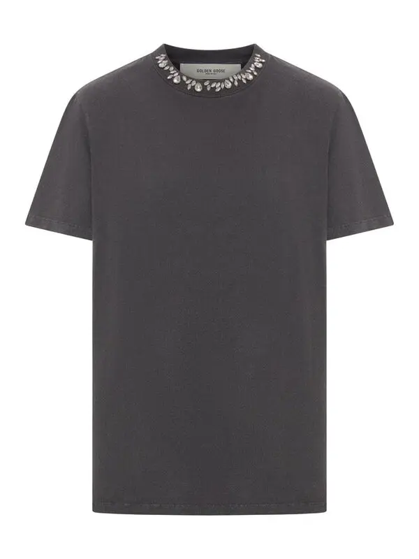 GOLDEN GOOSE Crystal-embellished T-shirt - Multicolor