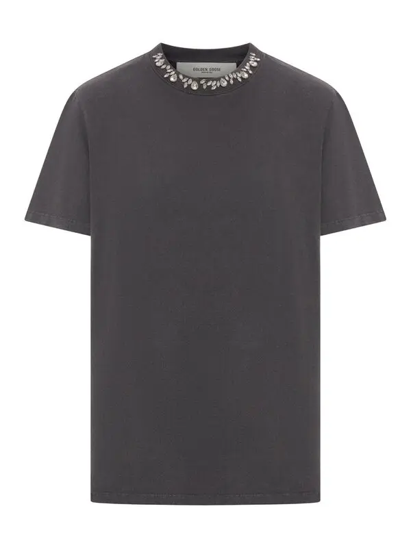 GOLDEN GOOSE Crystal-embellished T-shirt - Multicolor