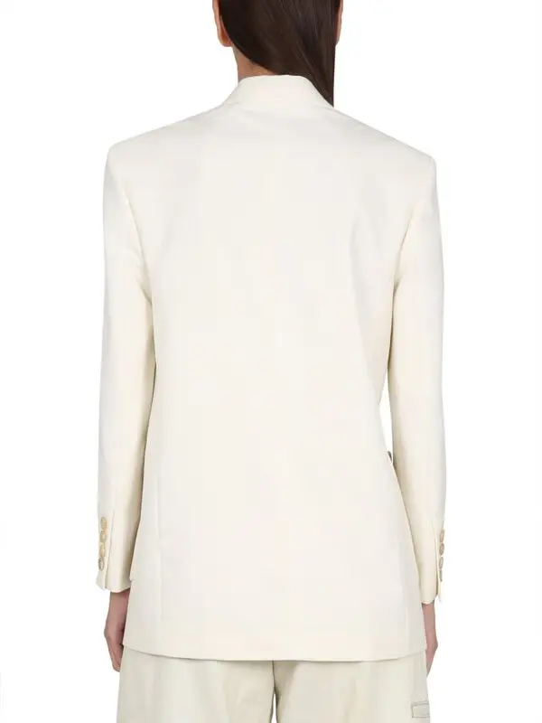 Palm Angels Blazer With Knit Detail - White