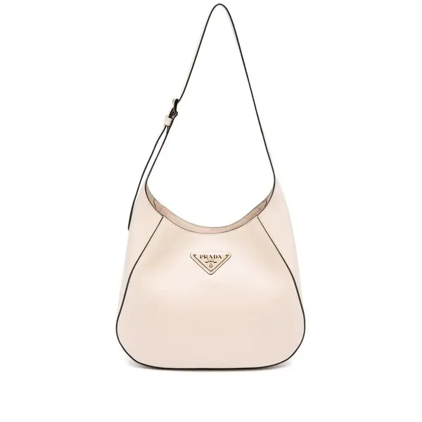 Prada Leather Shoulder Bag - Cream