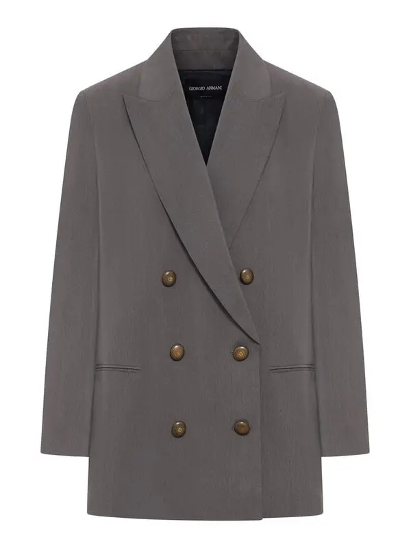Giorgio Armani Tailored Double-breasted Silk Blazer